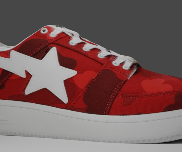 ArtStation - A Bathing Ape Bape Sta Low Camo Red | Game Assets