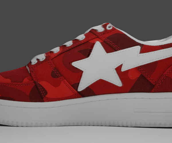 ArtStation - A Bathing Ape Bape Sta Low Camo Red | Game Assets