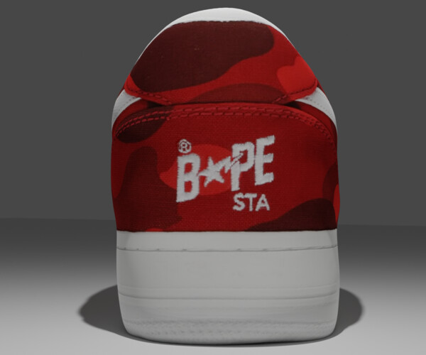 ArtStation - A Bathing Ape Bape Sta Low Camo Red | Game Assets