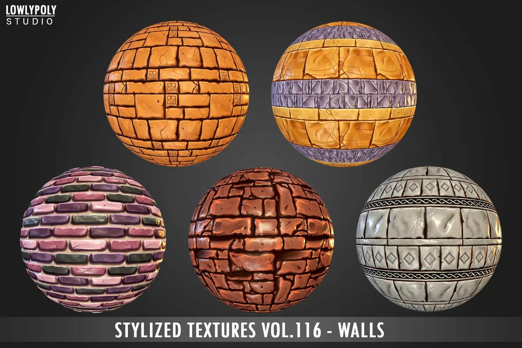 ArtStation - Walls Vol.116 - Stylized Textures | Game Assets