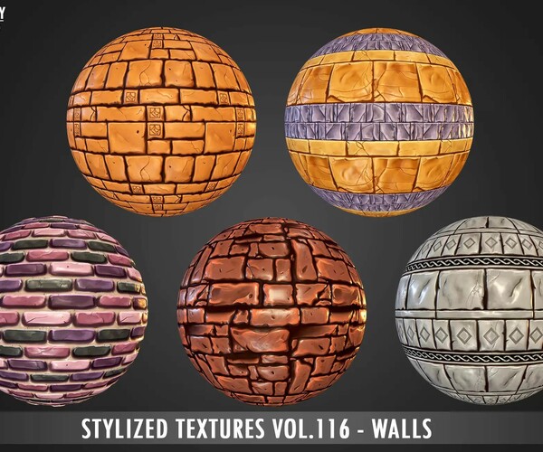 ArtStation - Walls Vol.116 - Stylized Textures | Game Assets