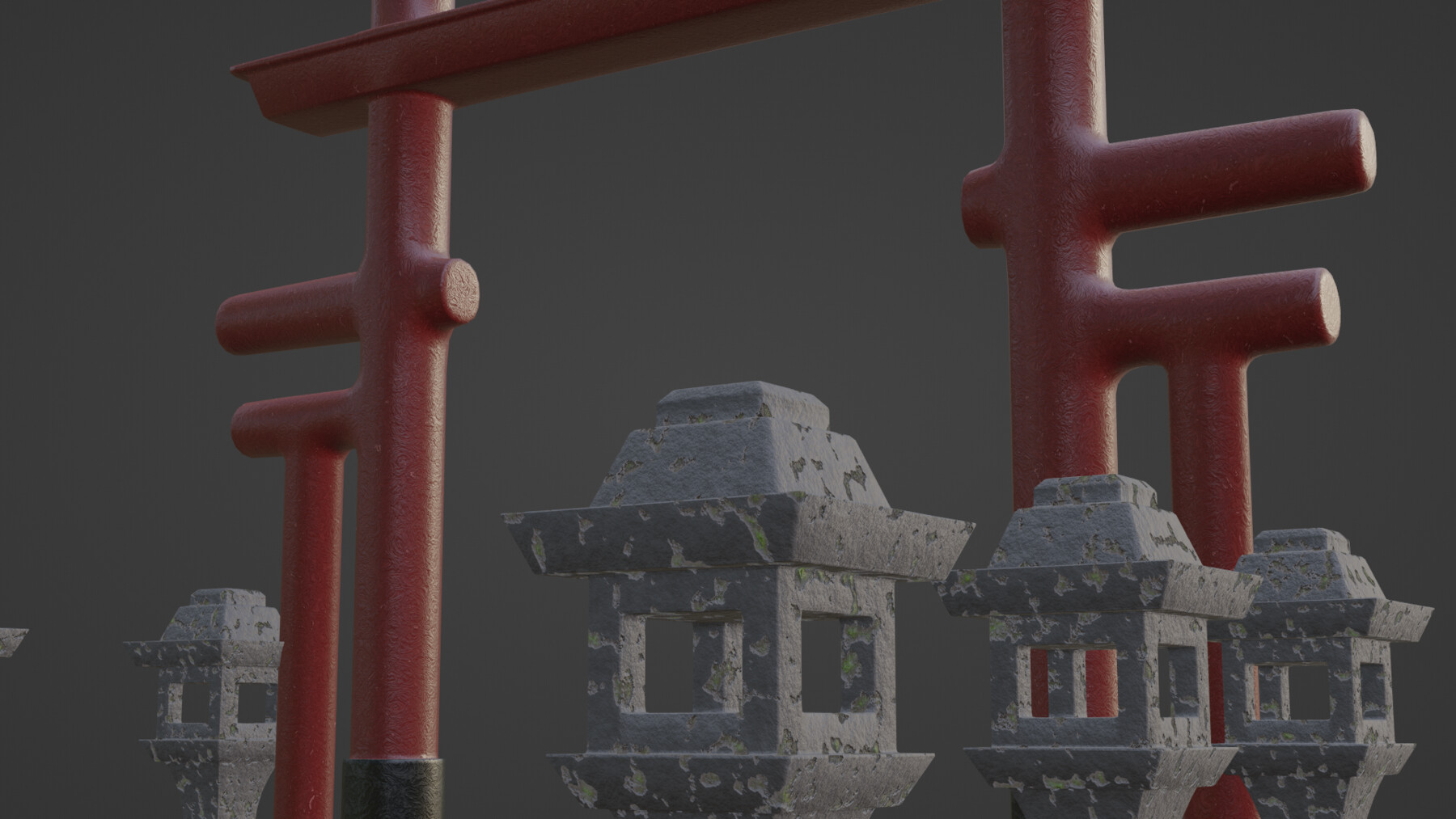 ArtStation - Chinese Temple Walls and Entrance | Game Assets