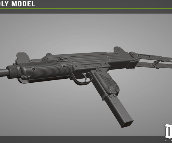 ArtStation - UZI Highpoly model | Game Assets