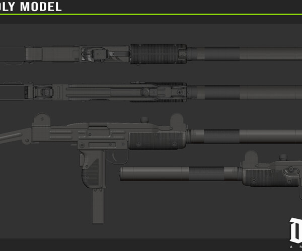 ArtStation - UZI Highpoly model | Game Assets