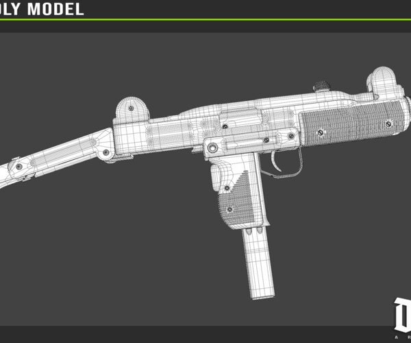 ArtStation - UZI Highpoly model | Game Assets