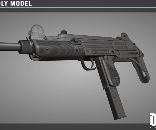 ArtStation - UZI Highpoly model | Game Assets