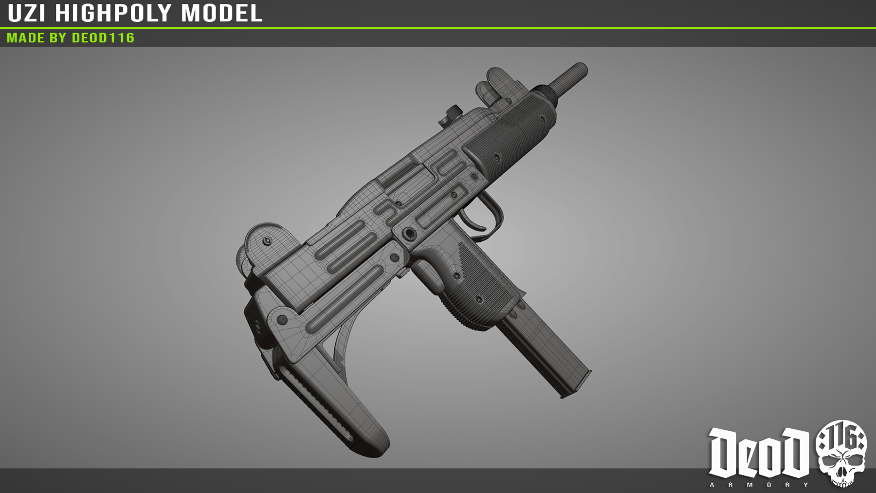 ArtStation - UZI Highpoly model | Game Assets
