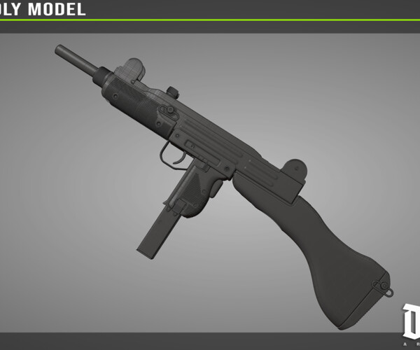 ArtStation - UZI Highpoly model | Game Assets