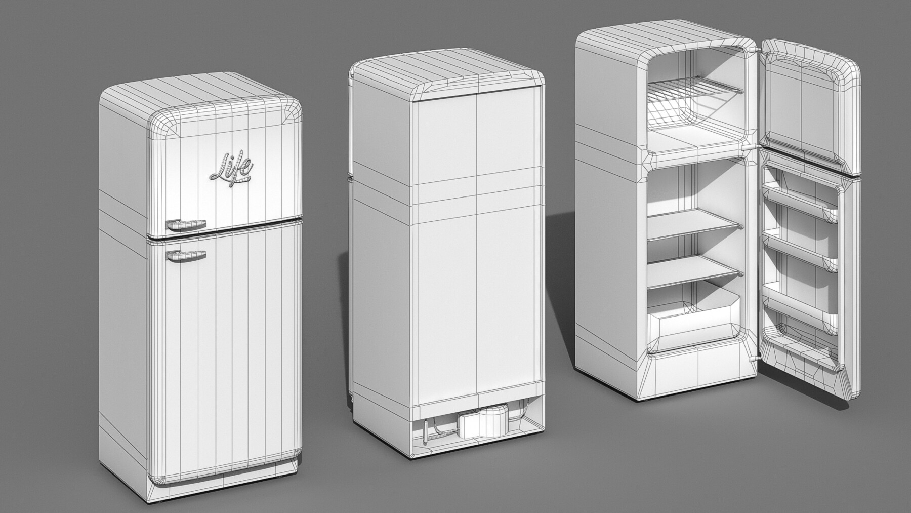 ArtStation - Low poly retro fridge | Game Assets