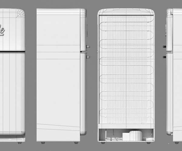 ArtStation - Low poly retro fridge | Game Assets