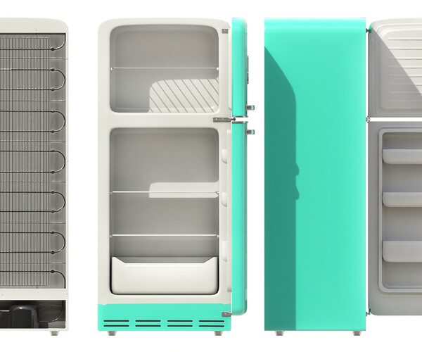 ArtStation - Low poly retro fridge | Game Assets