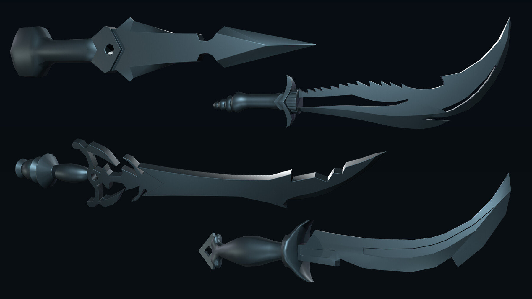 ArtStation - 20 DAGGER BASE MESH-VOL02 | Game Assets
