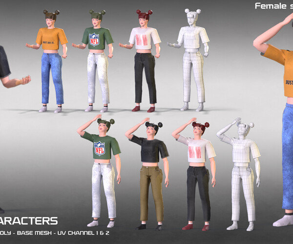 ArtStation - 10 Female Characters -set 01 | Resources