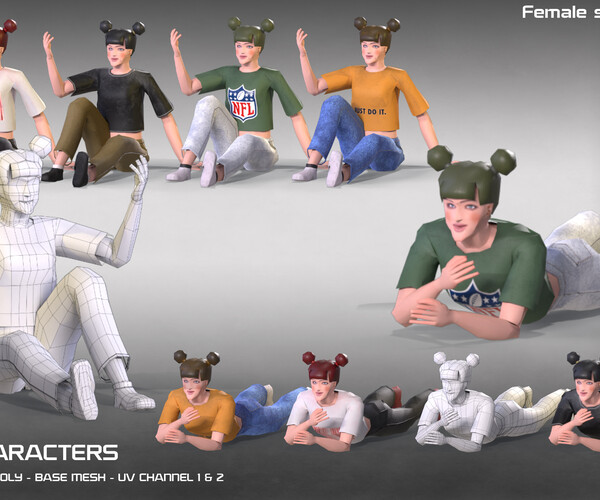 ArtStation - 10 Female Characters -set 01 | Resources