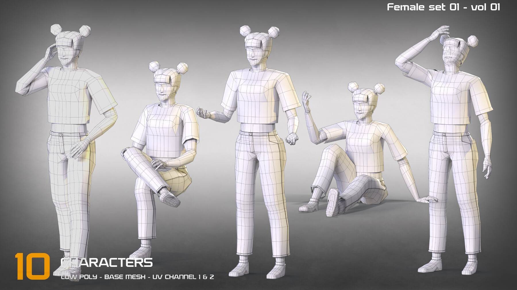 ArtStation - 10 Female Characters -set 01 | Resources