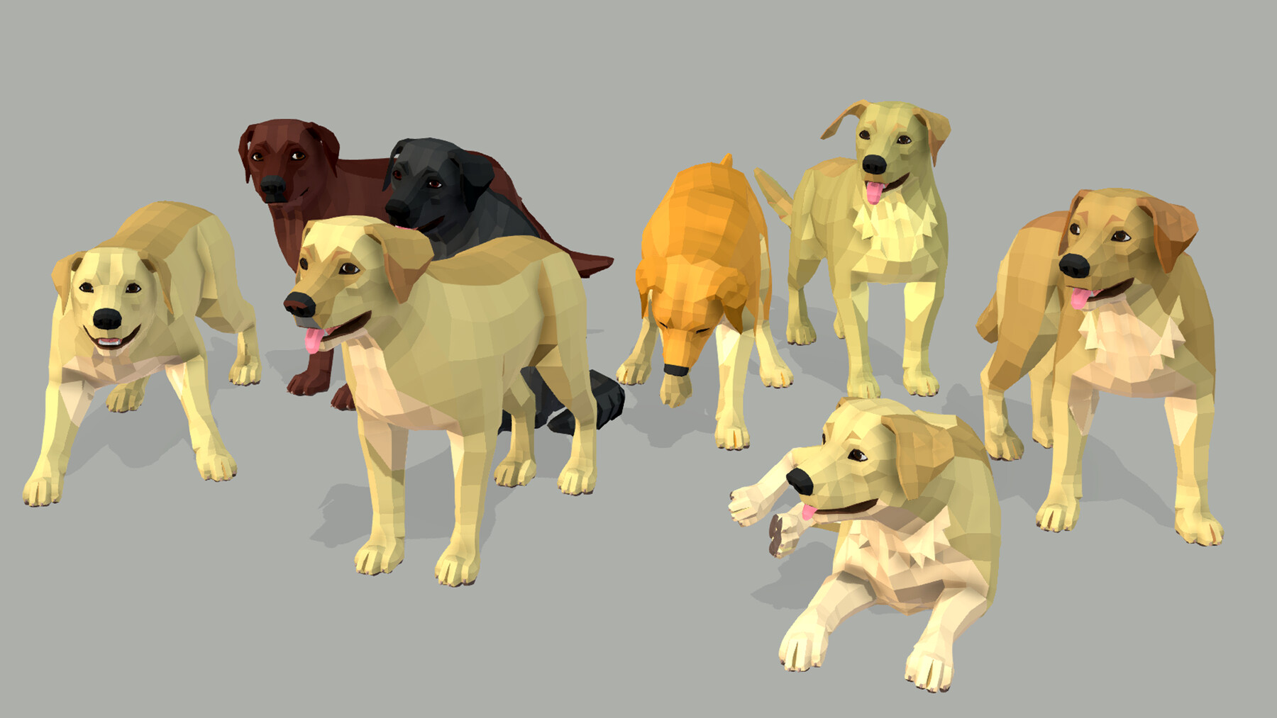 ArtStation - LowPoly Dog - Labrador | Game Assets