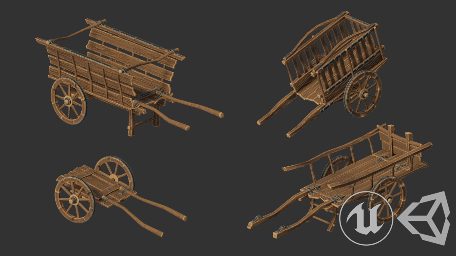 ArtStation - Stylized Carts Bundle | Game Assets