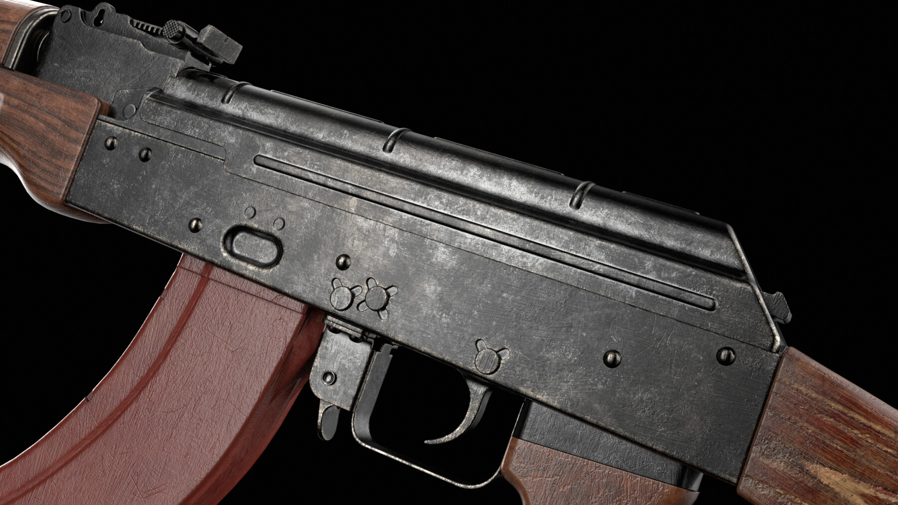 ArtStation - AKM AKMS Kalashnikov Assault Rifles (Game Ready) | Game Assets