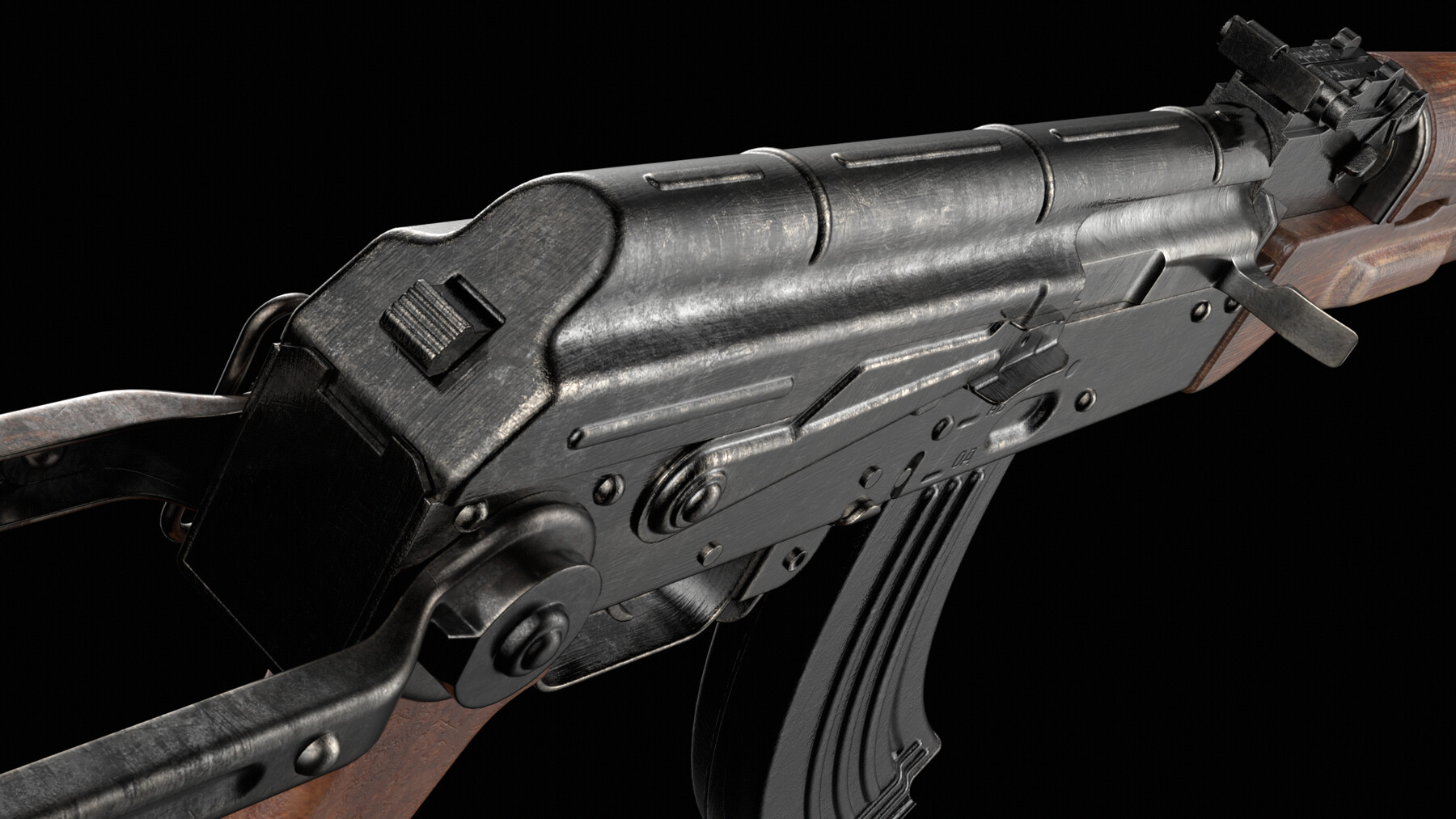 ArtStation - AKM AKMS Kalashnikov Assault Rifles (Game Ready) | Game Assets