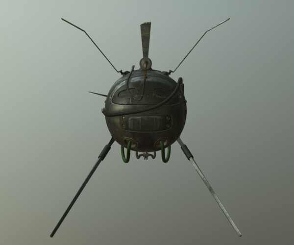 ArtStation - FALLOUT EYEBOT DROID low-poly PBR | Game Assets