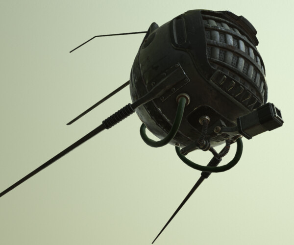 ArtStation - FALLOUT EYEBOT DROID low-poly PBR | Game Assets