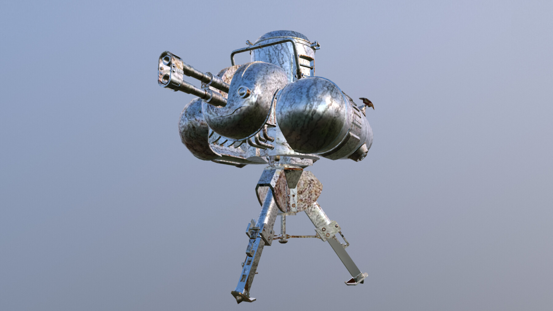 ArtStation - TURRET SENTRY FALLOUT TYPE low-poly PBR | Game Assets