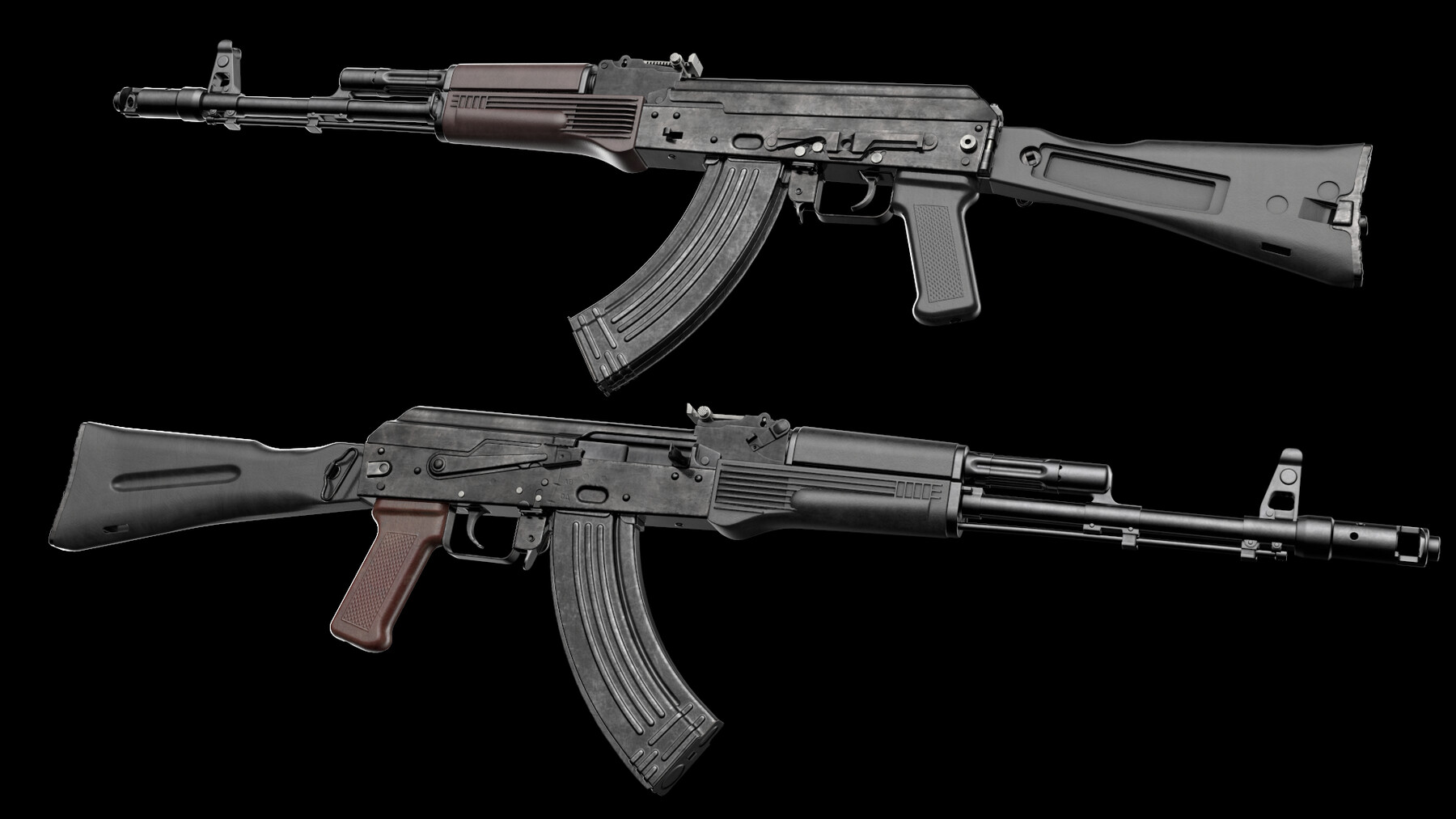 ArtStation - AK-74M AK-101 AK-103 Kalashnikov Assault Rifles (Game ...