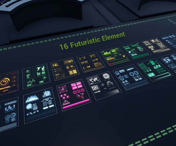 ArtStation - "60" Futuristic Sci-Fi Screen Material Texture | Game Assets