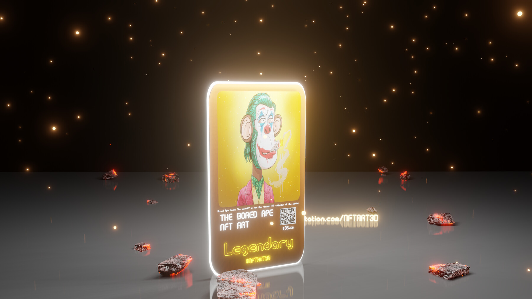 ArtStation - 3D Animated NFT Collectible Card Blender Template .blend File - Eevee and Cycles ...