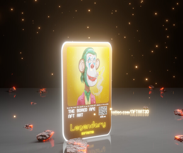 ArtStation - 3D Animated NFT Collectible Card Blender Template .blend File - Eevee and Cycles ...