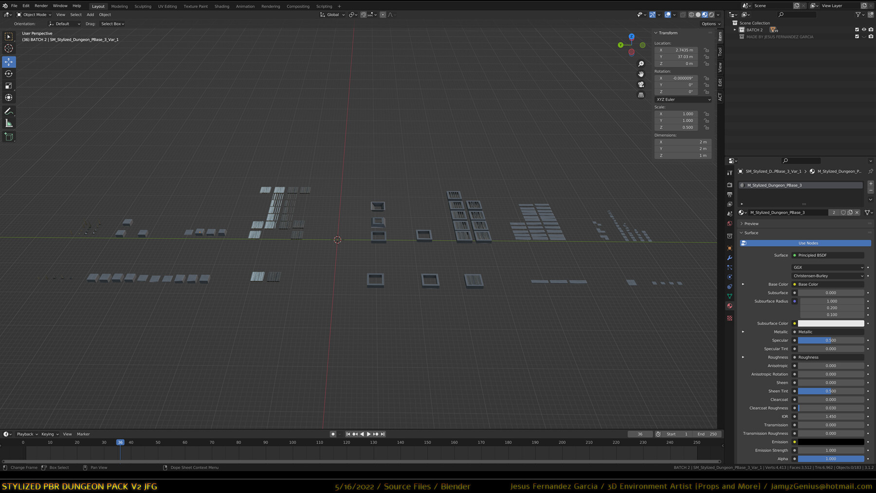 ArtStation - Stylized PBR Dungeon Pack JFG V2 - [Source Files] - FBX + Blend Files + PBR/UE4 ...
