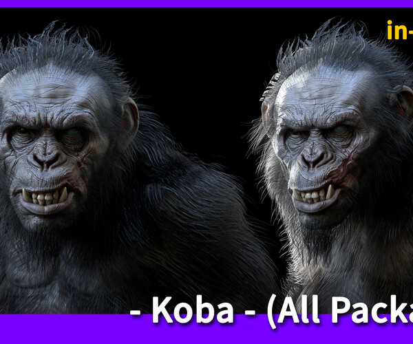 ArtStation - Ape 'Koba' (All package) | Resources