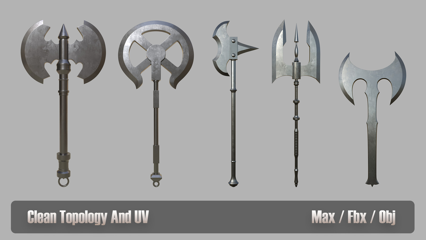 ArtStation - 50 Warrior Accessories Basemesh | Game Assets