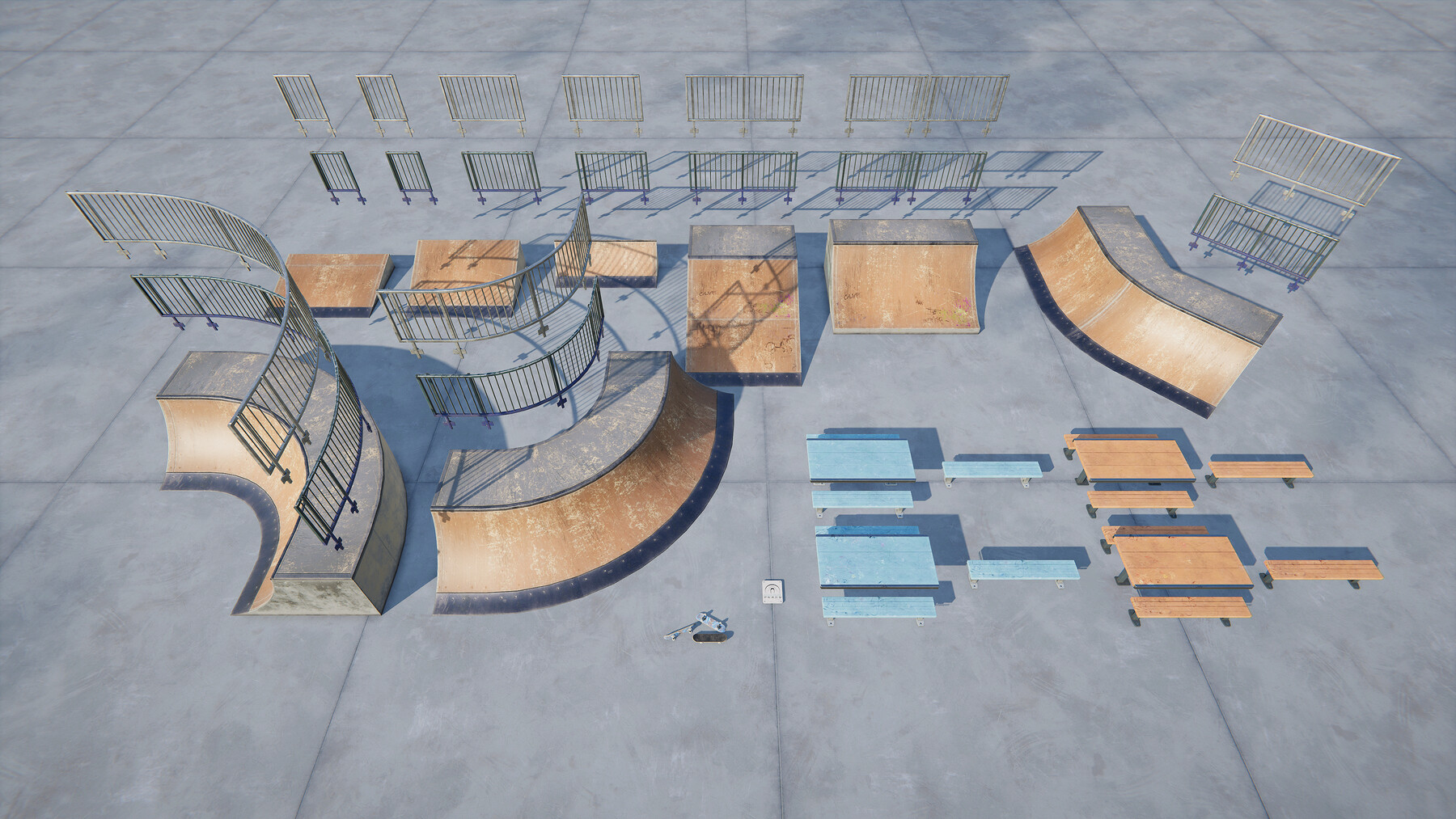 ArtStation - Skate Park - Indoor/Outdoor Modular Pack | Game Assets