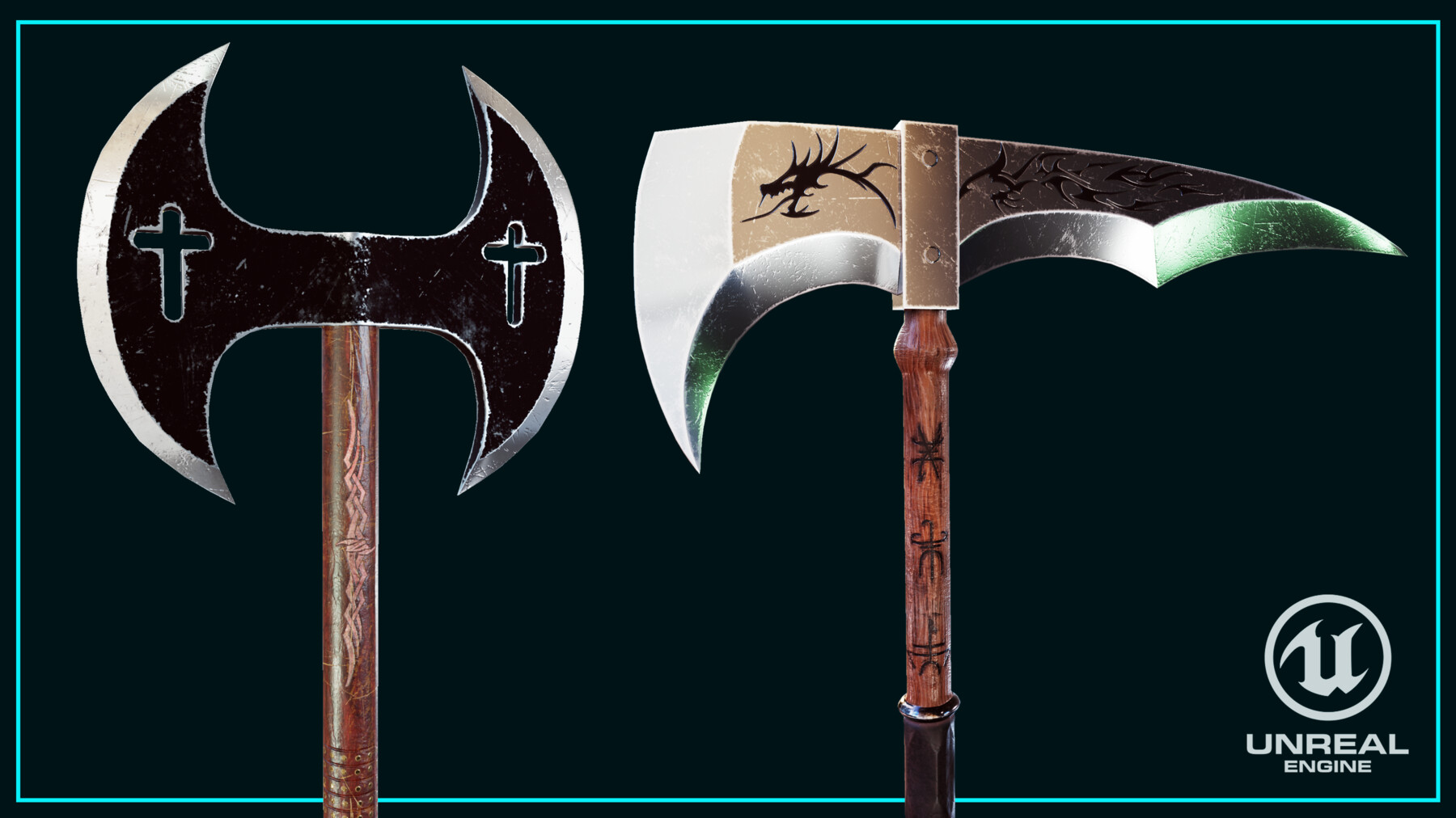 ArtStation - 5 Epic Axe For Unreal Engine Vol 01 | Game Assets