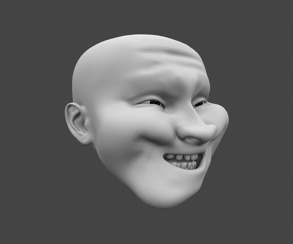 ArtStation - TROL.001 Troll Face | Game Assets