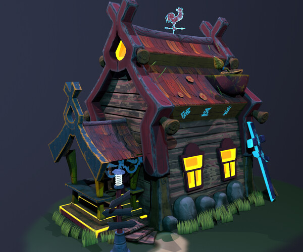 ArtStation - Old Hut/House Stylized gamedev | Game Assets