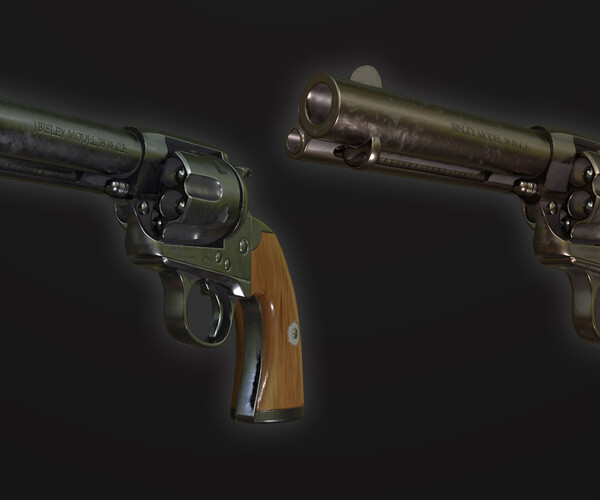ArtStation - Colt SAA Bisley Low Poly | Game Assets