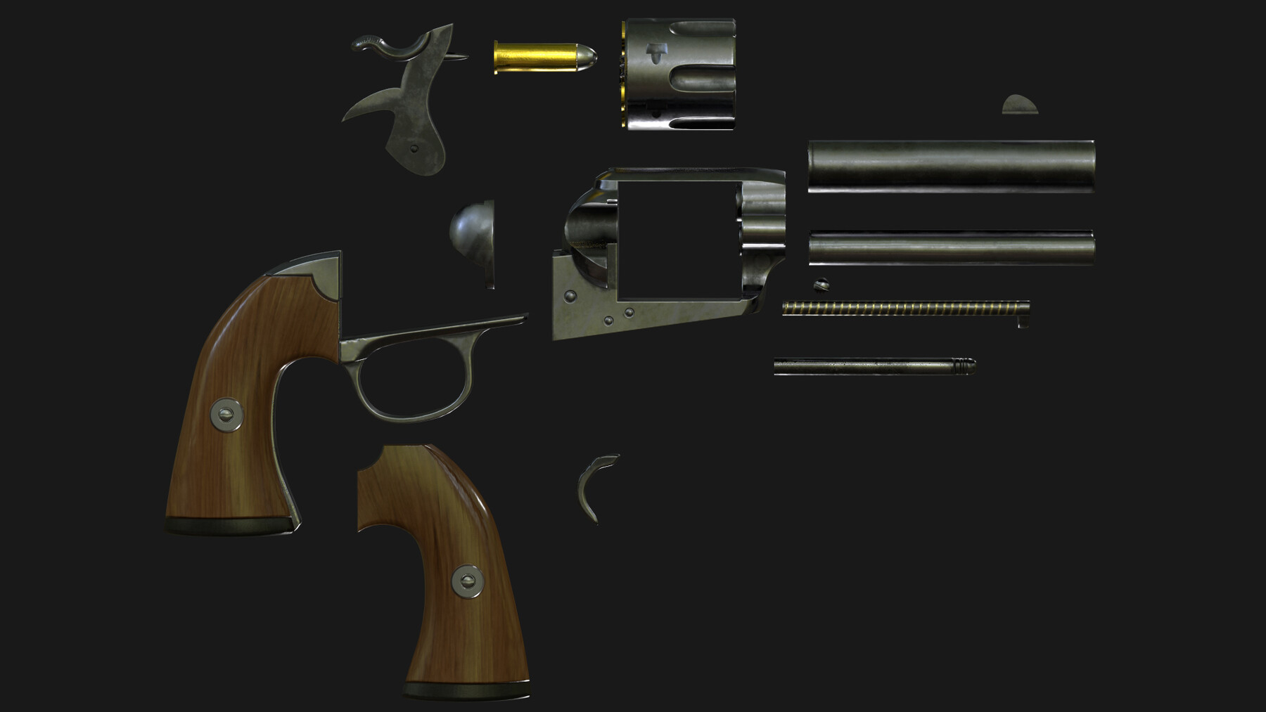 ArtStation - Colt SAA Bisley Low Poly | Game Assets
