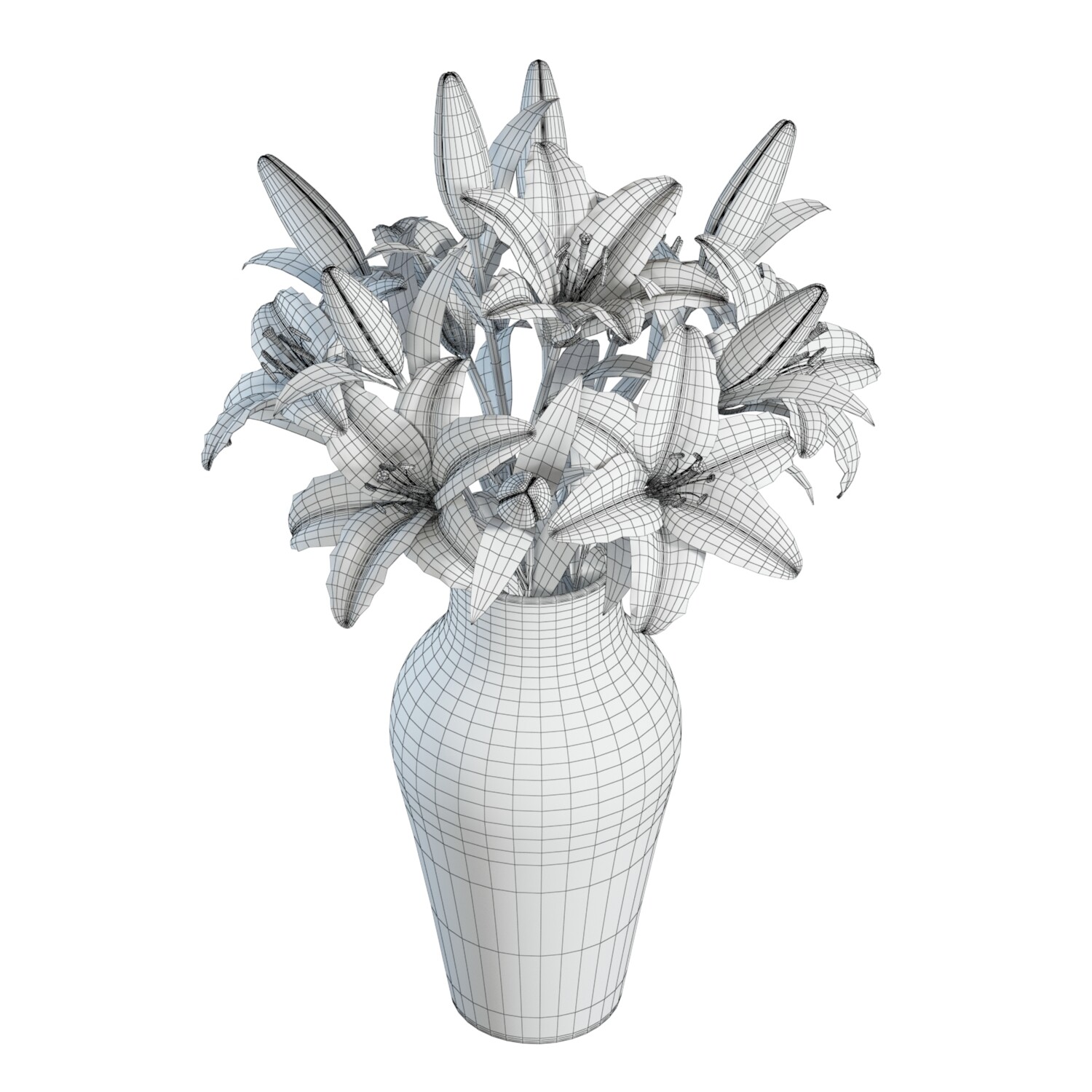 ArtStation - 3D Model / Flower Set 15 / Pink and White Lilies Bouquet ...
