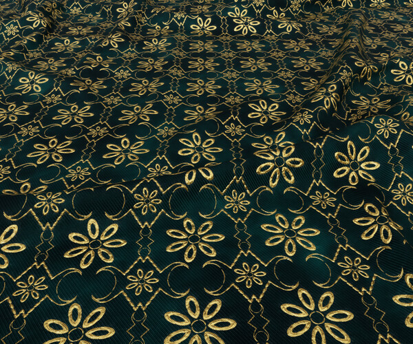ArtStation - Fabric Material Golden Pattern | Resources