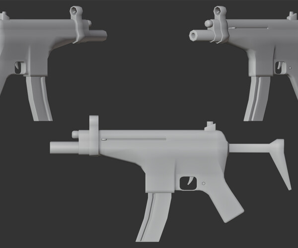 ArtStation - Character Military Wolf with Weapon SMG | Game Assets