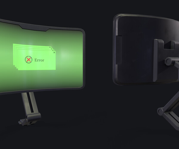 ArtStation - Stylized Sci-fi Computer Monitor | Game Assets