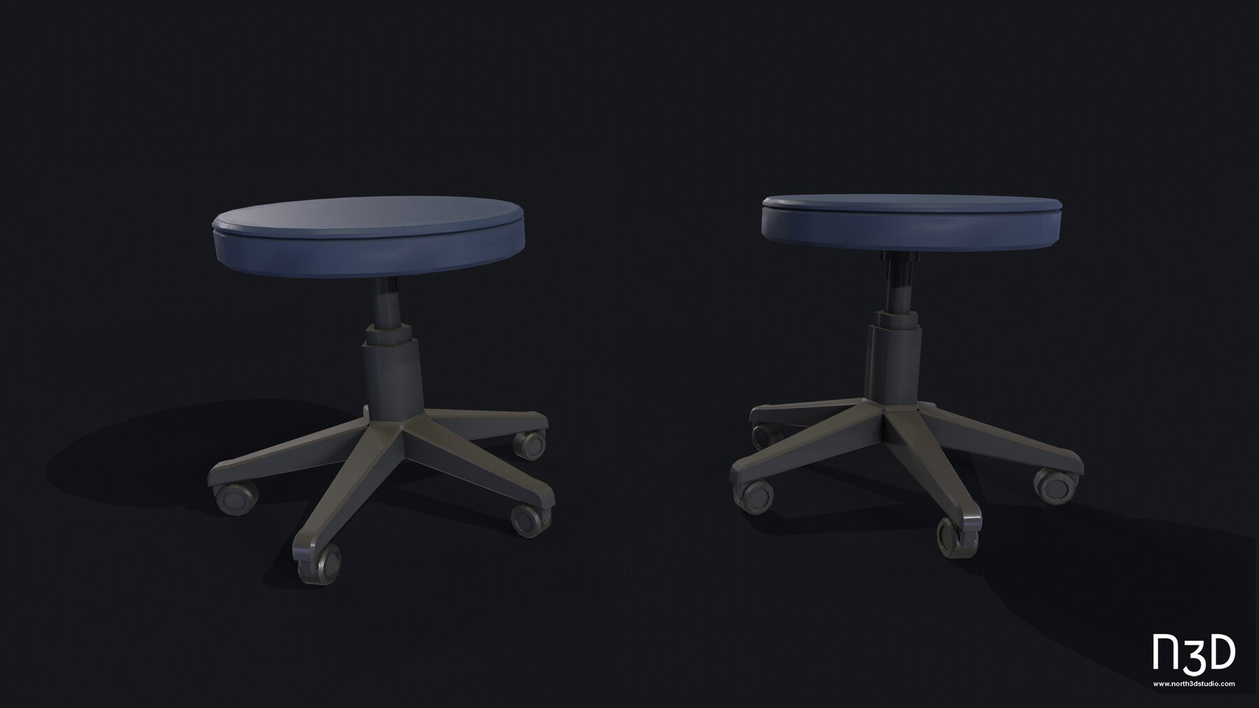ArtStation - Stylized Sci-fi Rolling Stool | Game Assets