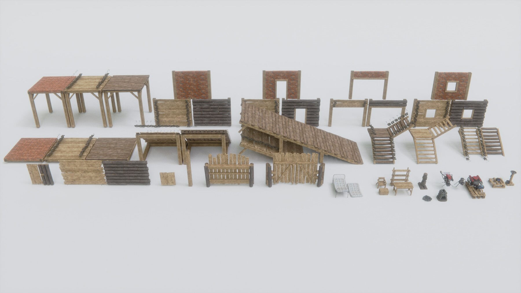 ArtStation - Survival Modular Building Parts Pack | Game Assets