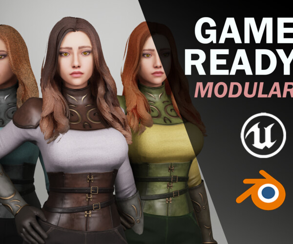 ArtStation - F1 Medieval Girl | Game Assets