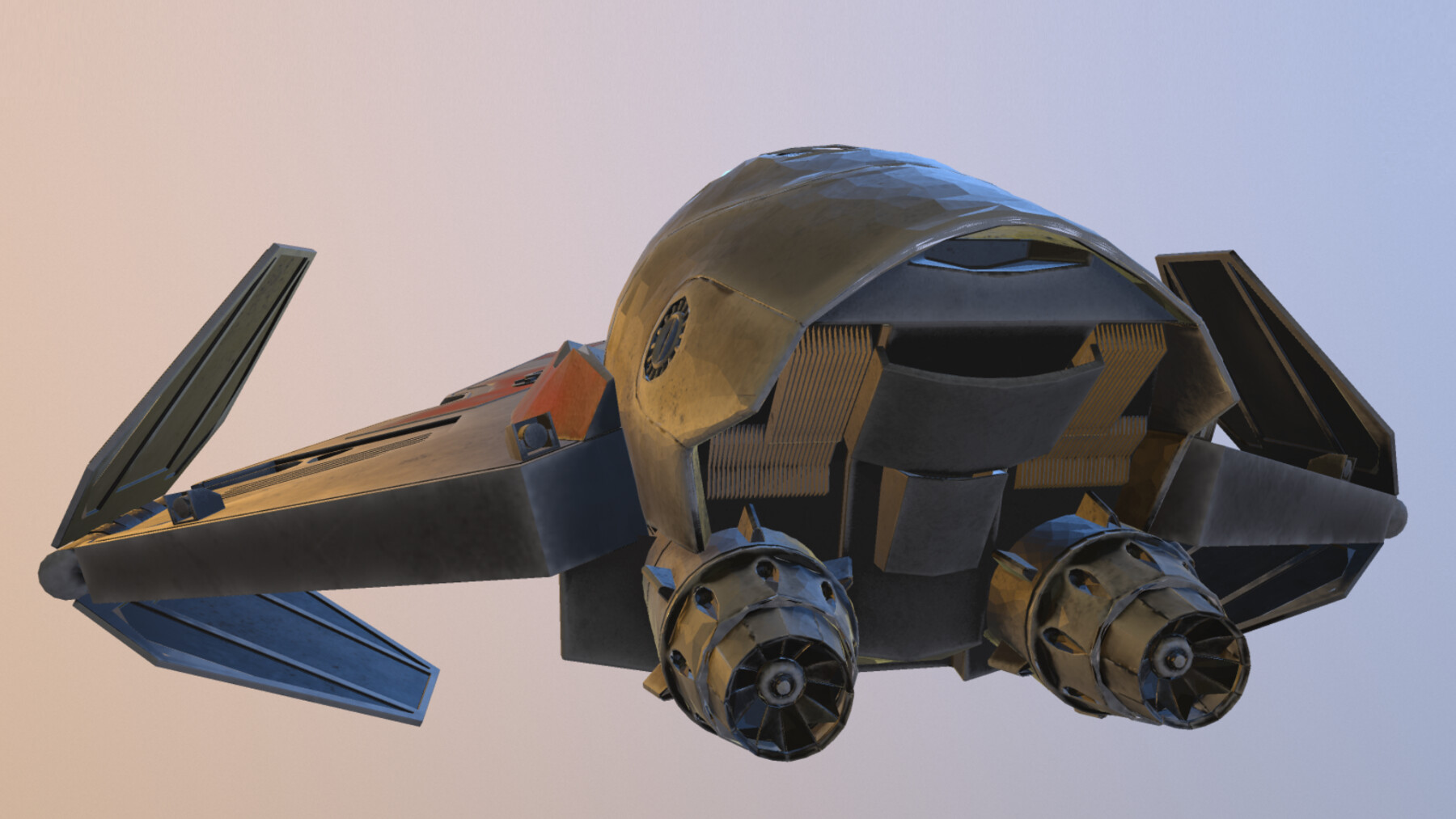 ArtStation - STAR WARS JEDI INTERCEPTOR STARSHIP low-poly PBR | Game Assets