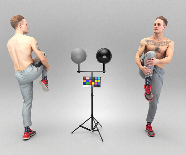 ArtStation - Athletic man stretching leg 366 | Game Assets