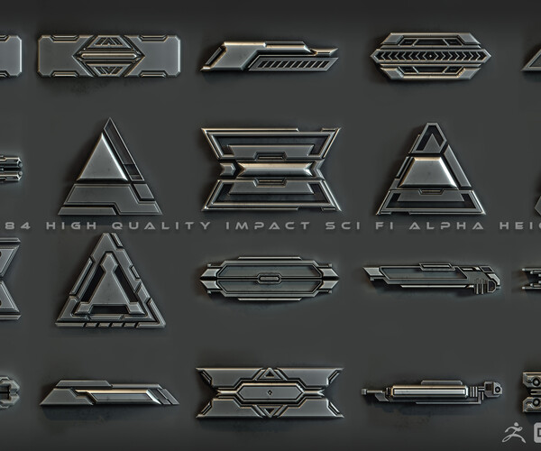 ArtStation - 184 Sci Fi Alpha vol - 01 | Brushes