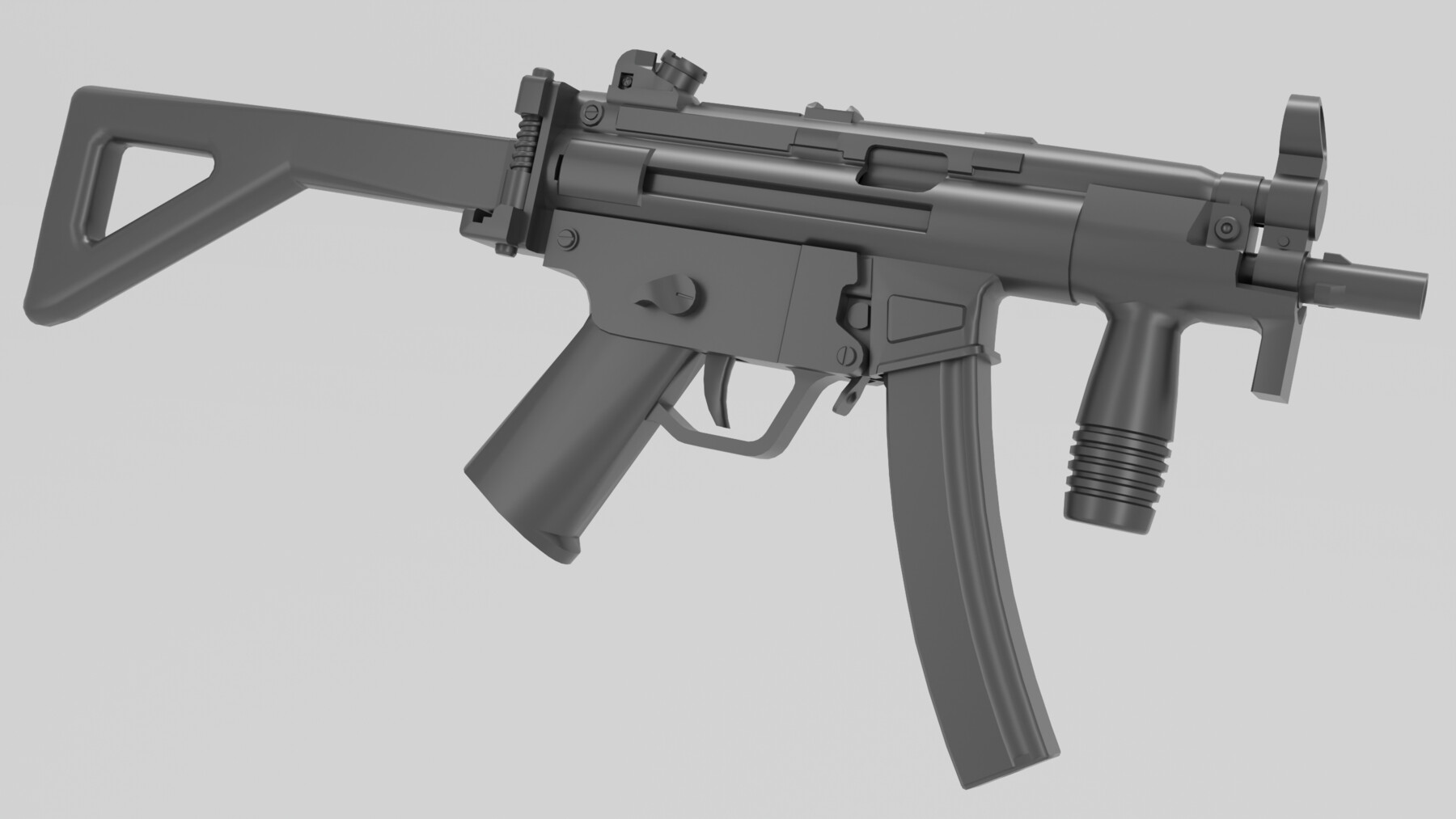 ArtStation - MP5K - Midpoly - Blockout - Basemesh | Resources